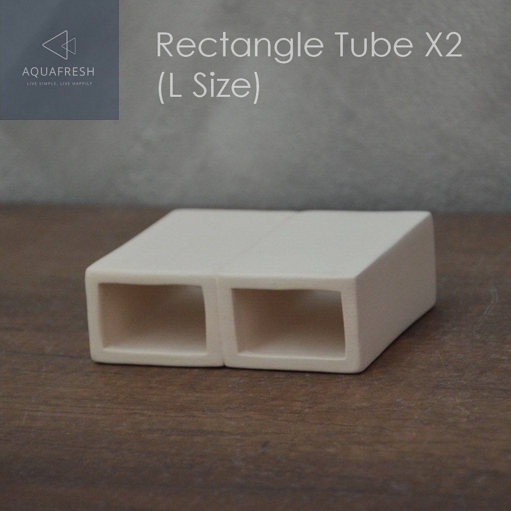Rectangle Tube X2 (L Size) / Twin rectangle tubes ท่อเซรามิค ...