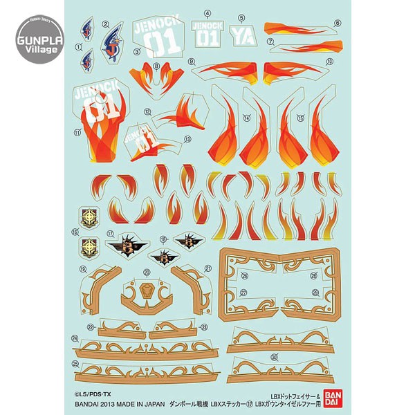 Bandai LBX Sticker 17 (For LBX Dot Facer & LBX Gaunta-Izerufa ...