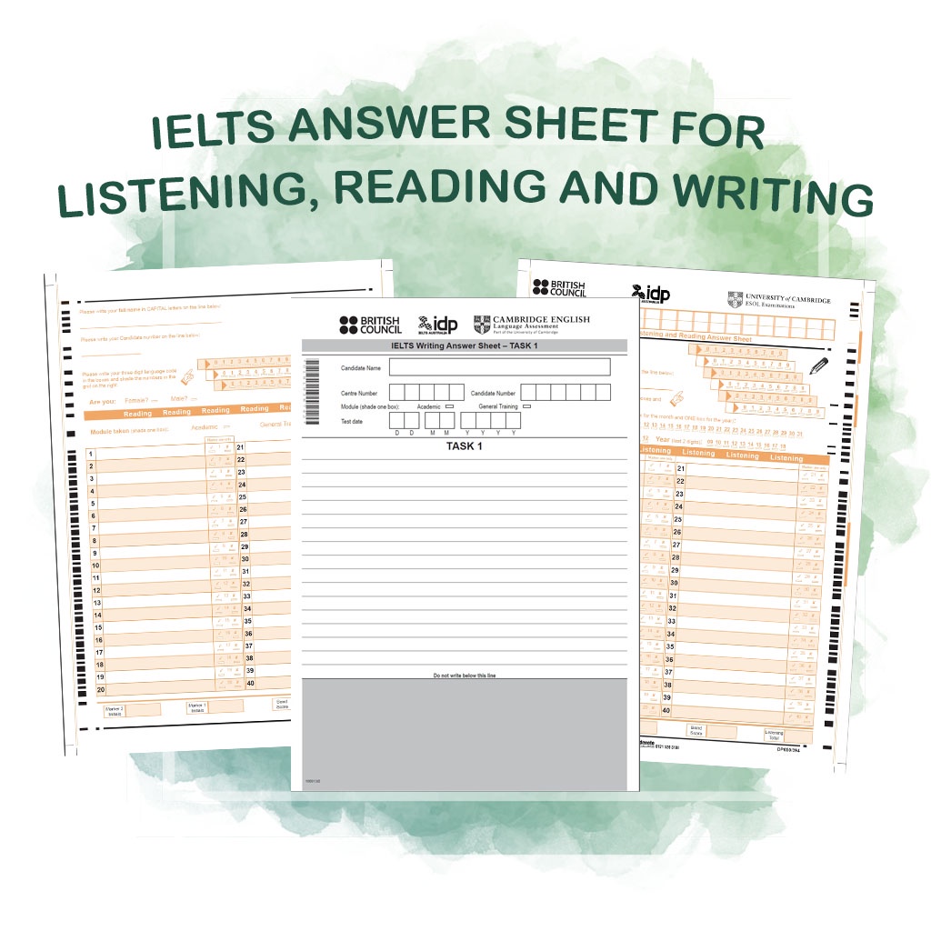Ielts Listening Test Answer Sheet Ielts Pinterest