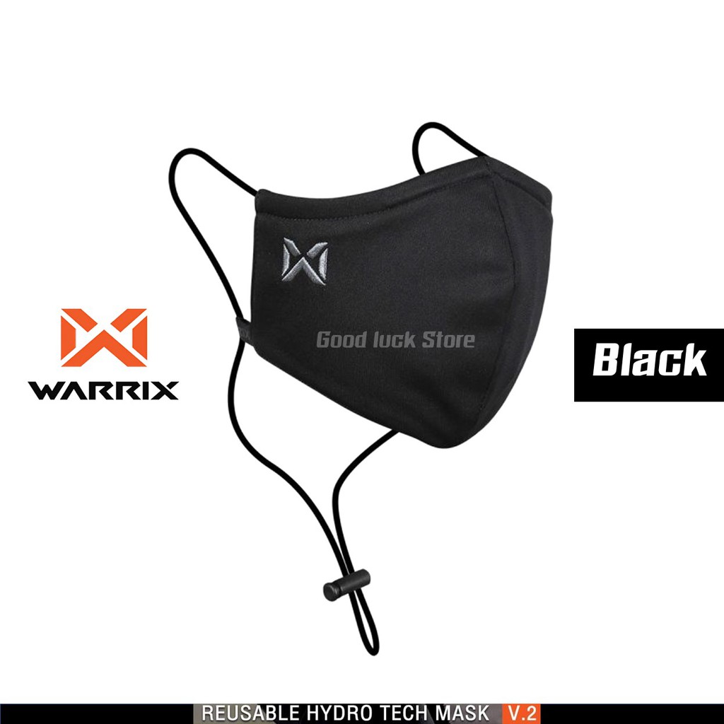 Warrix หน้ากากผ้าวอริกซ์ แบบมีสายคล้องคอ Reusable Hydro-Tech Mask V.2 ใส่สบาย มี 4 สี | Shopee ...