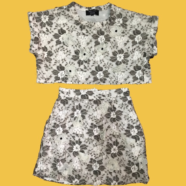 Matilda Set เสื้อกระโปรงเข้าชุดลูกไม้ มือ 2 ⭕️ ราคารวมส่ง | Shopee Thailand