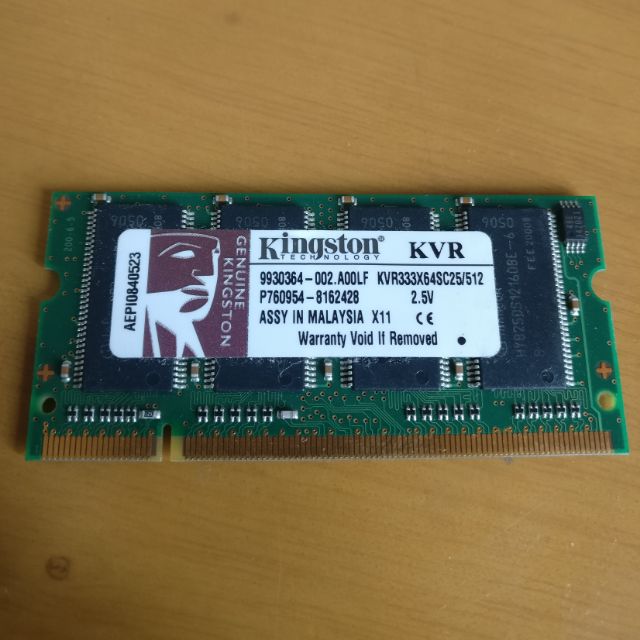 RAM Notebook Sodimm DDR-333 512MB Kingston KVR333X64SC25 | Shopee Thailand
