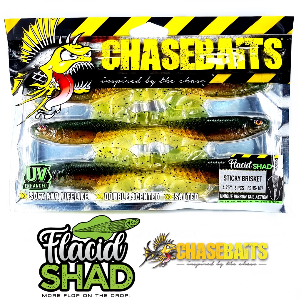 CHASEBAITS FLACID SHAD 4.25นิ้ว ปลายาง พริ้วๆ ของแท้ 100% | Shopee Thailand