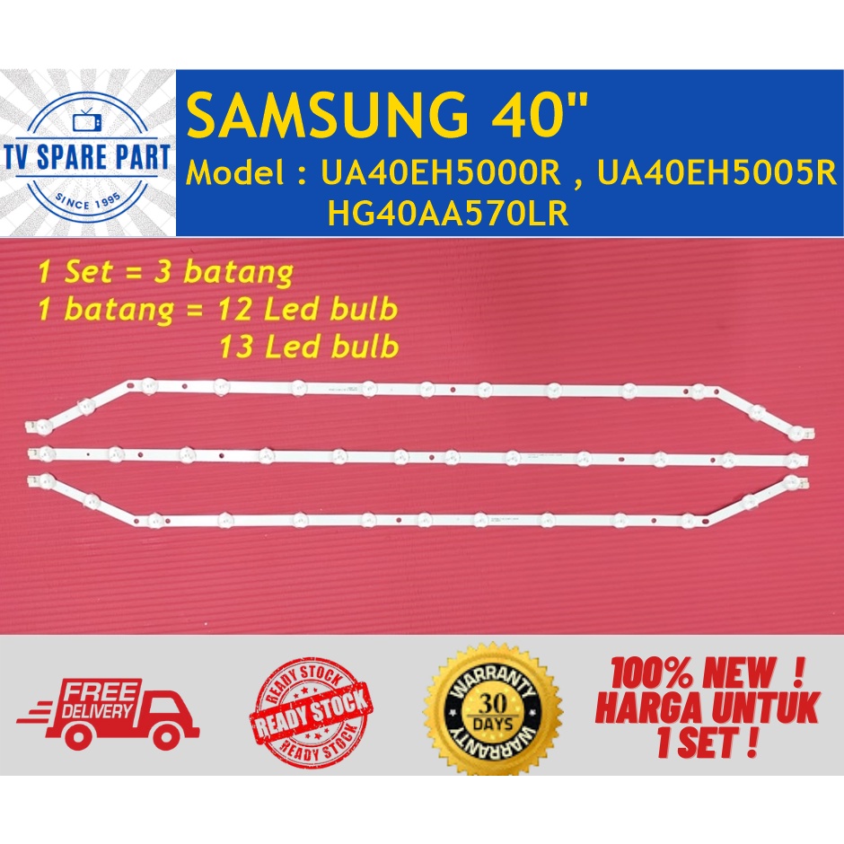 แบ็คไลท์ทีวี LED UA40EH5000R UA40EH5005R HG40AA570LR Samsung 40 นิ้ว ...