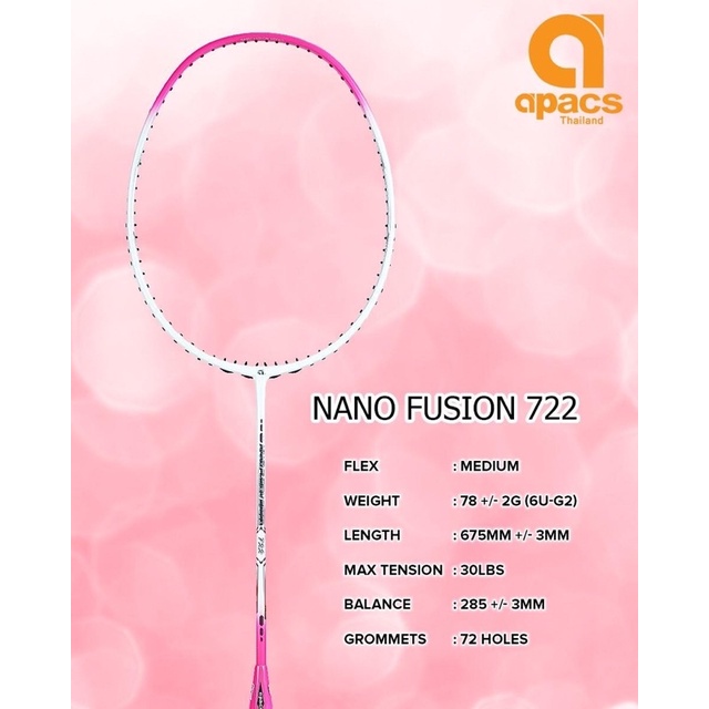 ไม้apacs NANO FUSION SPEED 722 | Shopee Thailand