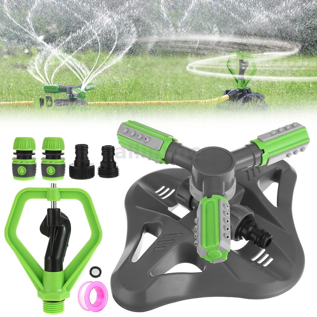 Garden Sprinkler 360° Rotating Automatic Lawn Yard Watering Irrigation ...