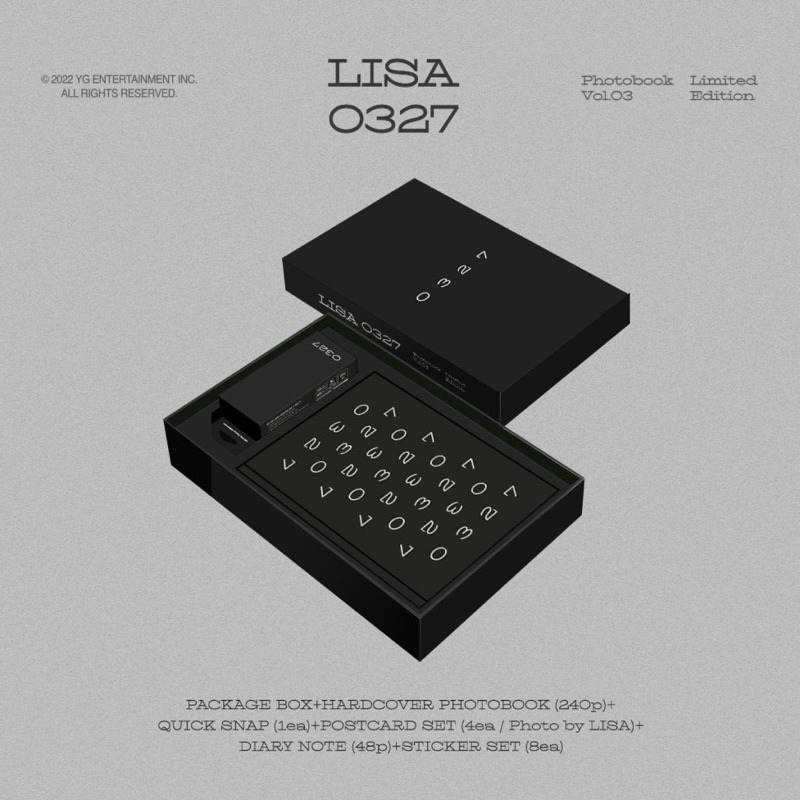 LISA 0327 Photobook VER.3 Limited Edition & LALISA GOLD VINYL SPECIAL ...