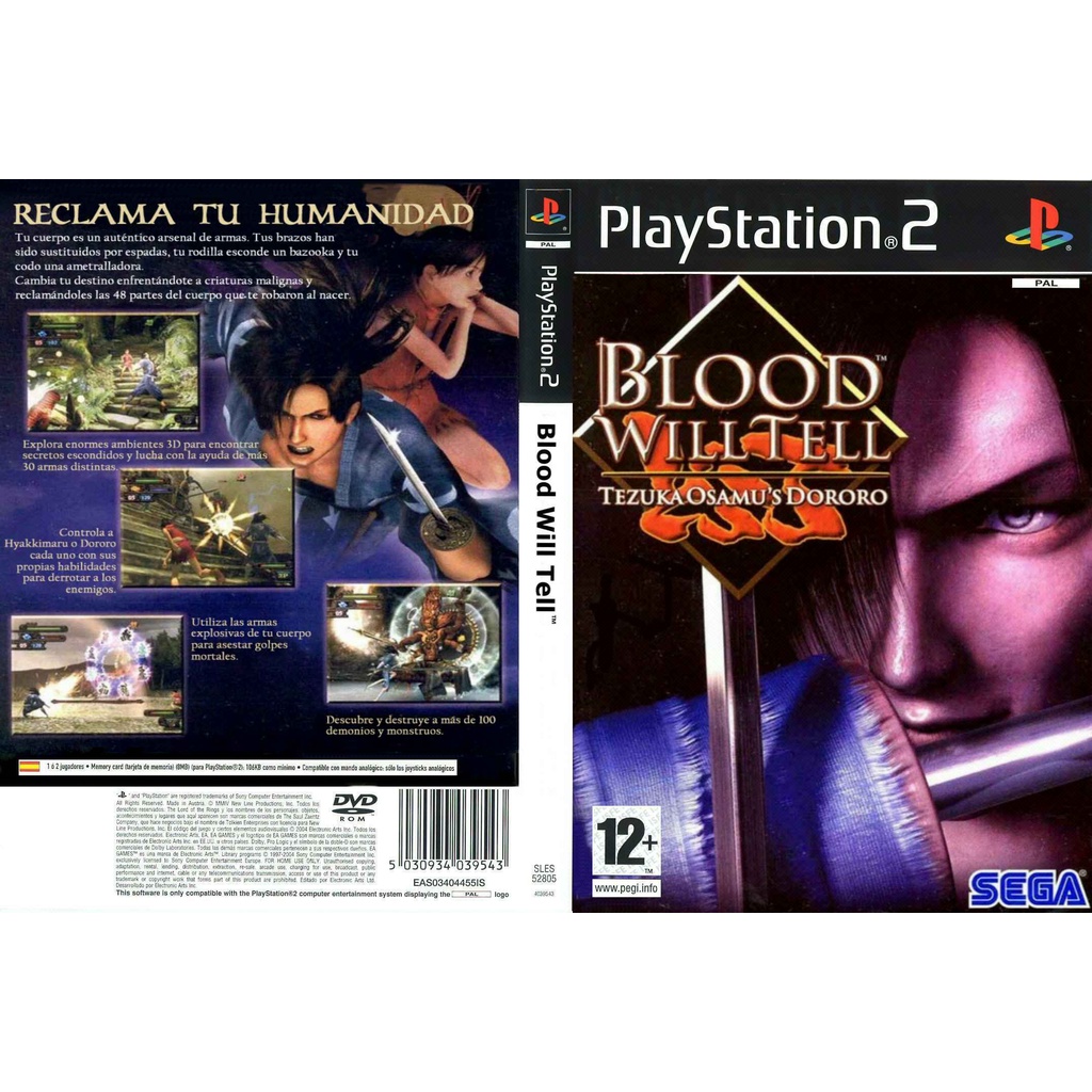 แผ่นเกมส์ PS2 Blood Will Tell Tezuka Osamu's Dororo คุณภาพ ส่งไว (DVD ...