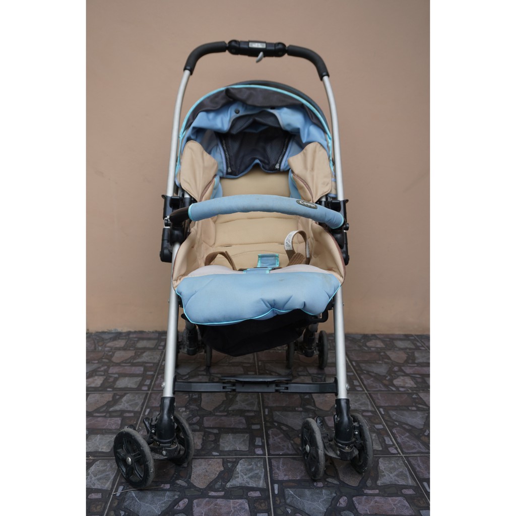 รถเข็นเด็ก Combi รุ่น Miracle Turn สีฟ้า | Shopee Thailand