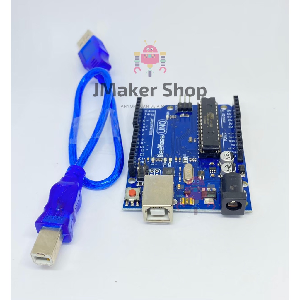 Arduino Uno R3 Atmega16u2 พร้อมสาย Usb Shopee Thailand 