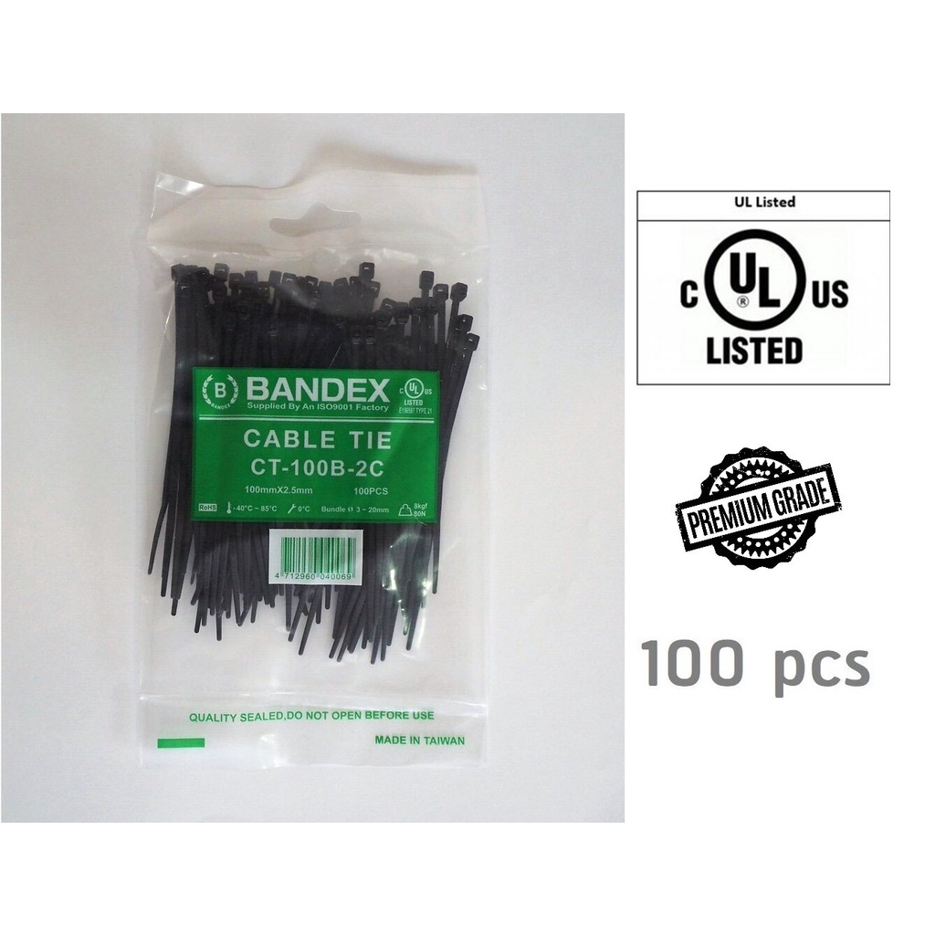 BANDEX CABLE TIE เคเบิ้ลไทร์ เคเบิ้ลไท สายรัด คุณภาพดี แข็งแรง มีหลาย ...