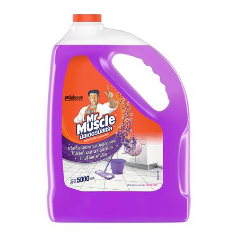 น้ำยาทำความสะอาดพื้น MR.MUSCLE 5,000ml WILD LAVENDER . LIQUID CLEANING ...