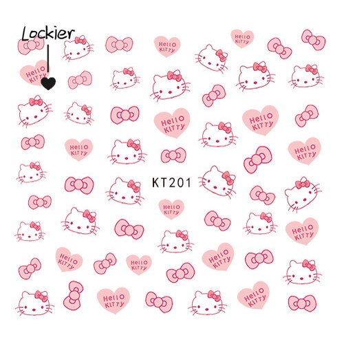 【Lockier】สติกเกอร์ ลายการ์ตูนแมวคิตตี้ ผลไม้ 3D สําหรับติดตกแต่งเล็บ ...