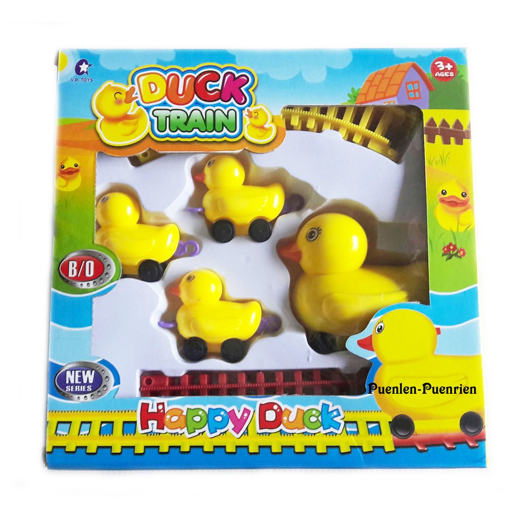 รถไฟเป็ด วิ่งตามราง Duck Train (ใส่ถ่าน) | Shopee Thailand
