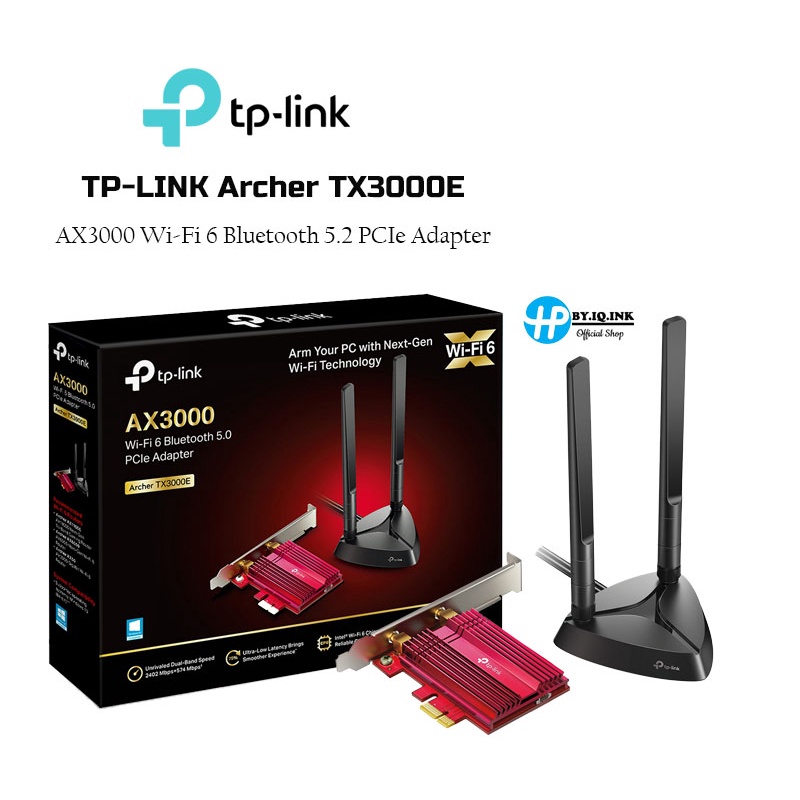 TP-LINK (Archer TX3000E) AX3000 Wi-Fi 6 Bluetooth 5.0 PCIe Adapter LT ...