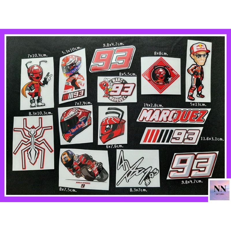 สติกเกอร์ #93 Marc Marquez (3M) สติกเกอร์บิ๊กไบค์ สติกเกอร์มอเตอร์ไซค์ ...