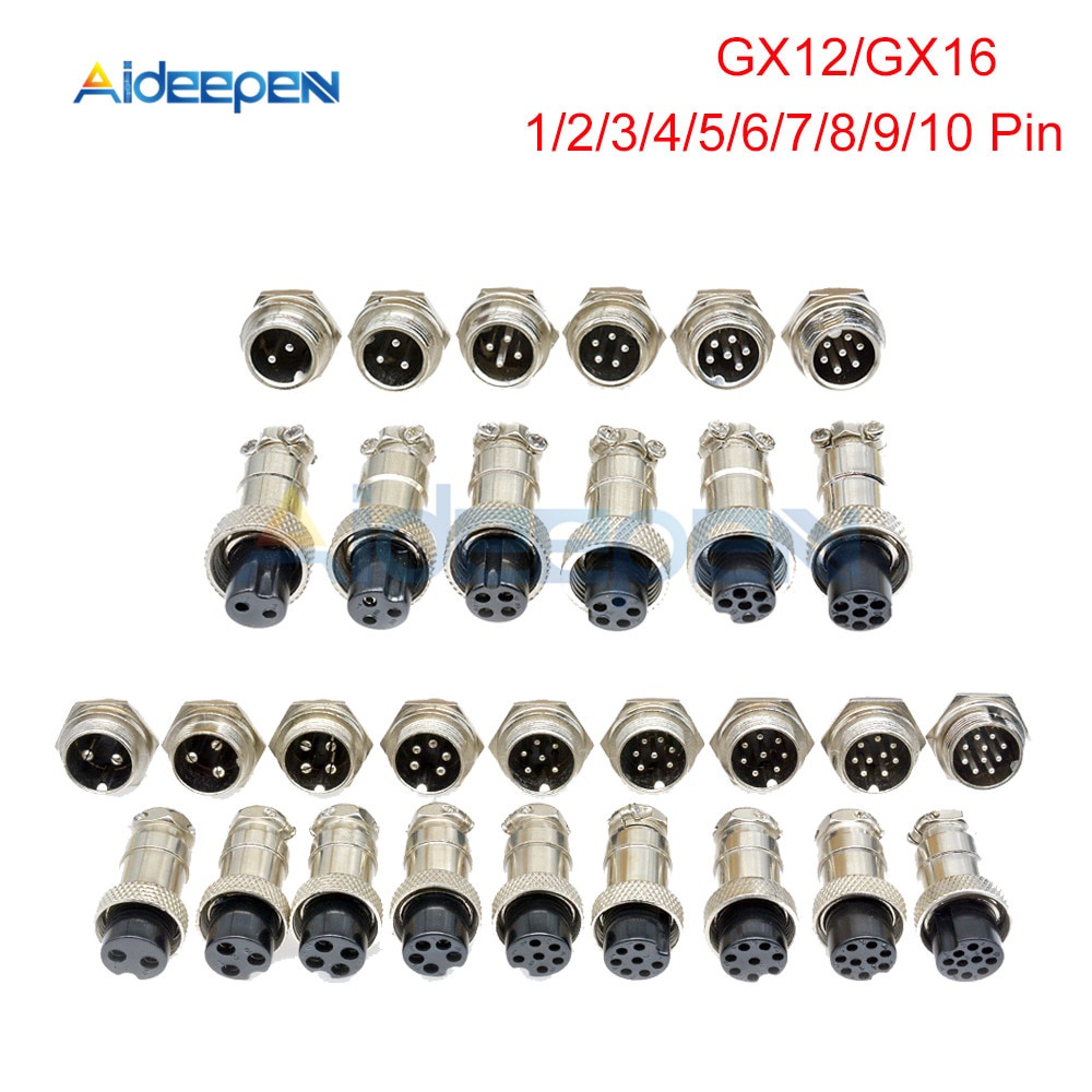 ปลั๊กซ็อกเก็ตเชื่อมต่อสายไฟ GX12 GX16 2 3 4 5 6 7 8 9 10 Pin ตัวผู้ และ ...