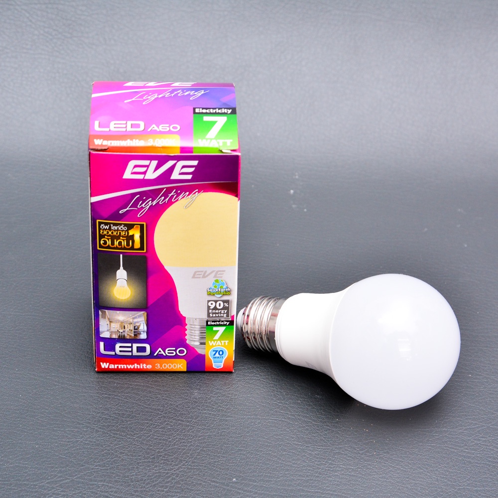 EVE หลอดไฟ LED Bulb 5W, 7W, 9W,13W A60 6,500K แสงเดย์ไลท์/ 4,000K แสงคูลไว์ /4,000K แสงคูลไว์ 3 ...