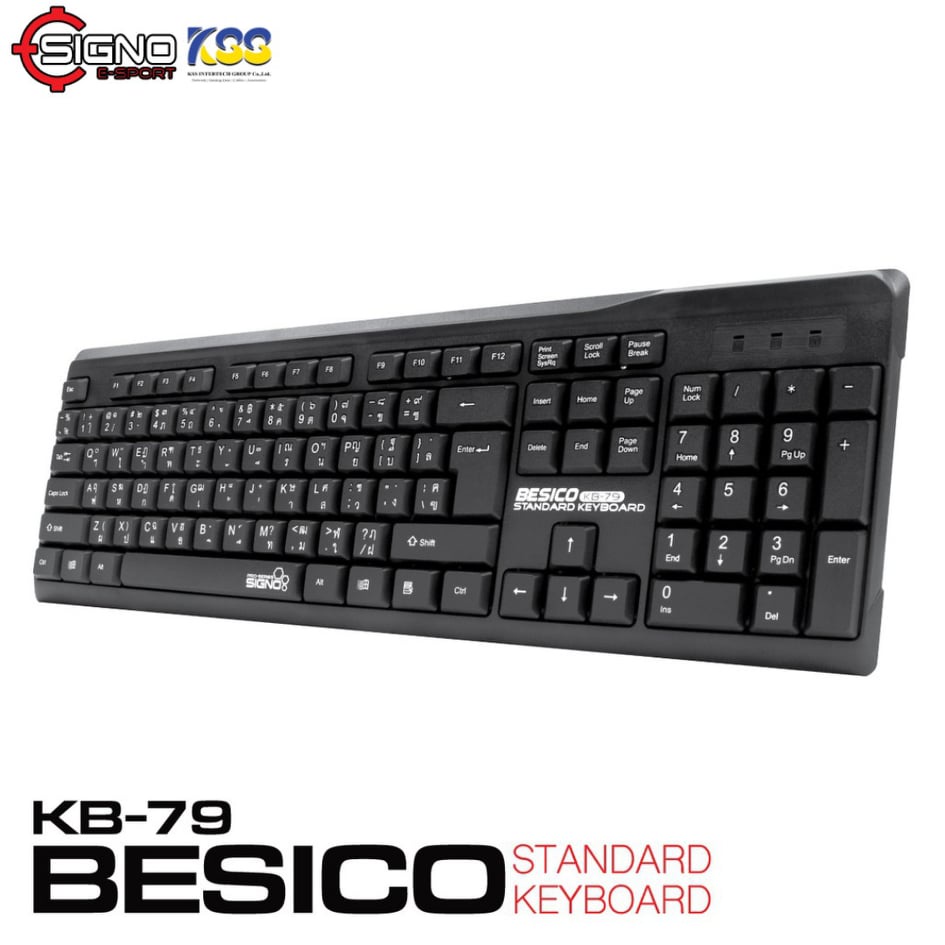 KEYBOARD SIGNO KB-79 รุ่น BESICO USB (Black) | Shopee Thailand