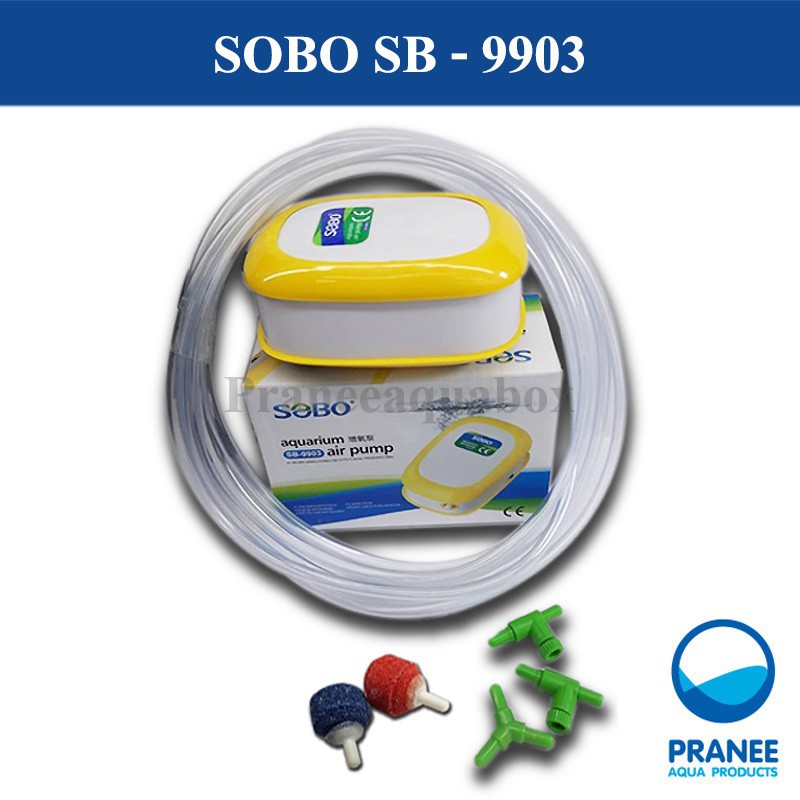 SY SOBO SB-9903 ปั๊มลมทางเดียว (สายยาว 3 เมตร+ข้อต่อและวาล์วปรับลม+หัว ...