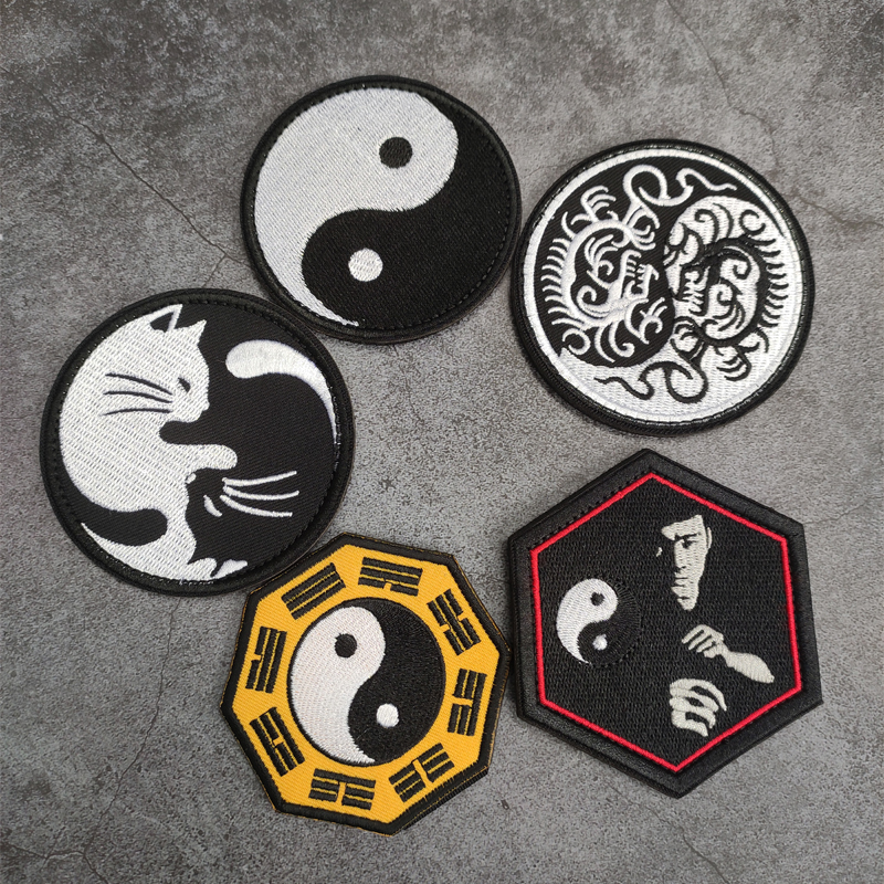 [ที่กําหนดเอง Armband Velcro] Gossip Badge Papach Cat Yin Yang Kung Fu ...