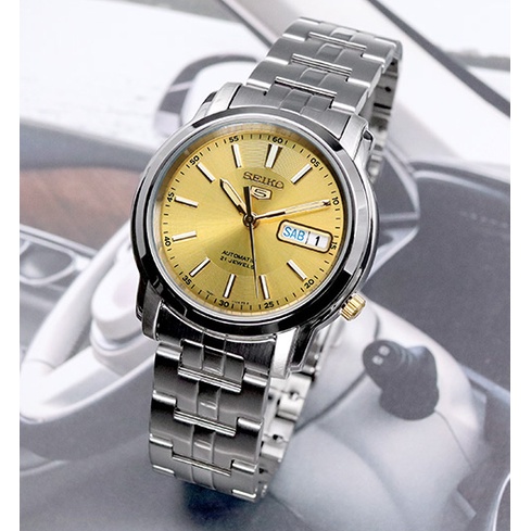 นาฬิกา Seiko รุ่น SNKL81K1 นาฬิกาออโตเมติก สายแสตนเลส หน้าปัดสีทอง- ของ ...