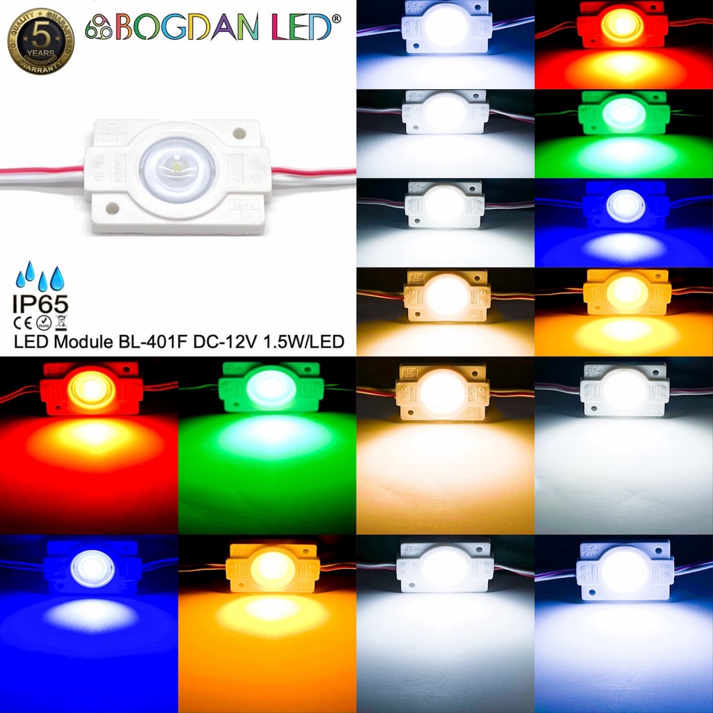 LED Module BL-401F DC-12V 1.5W/Module 30W/Panel แอลอีดีโมดูลกันน้ำIP65สำหรับตัวป้ายไลท์บ็อกและ ...