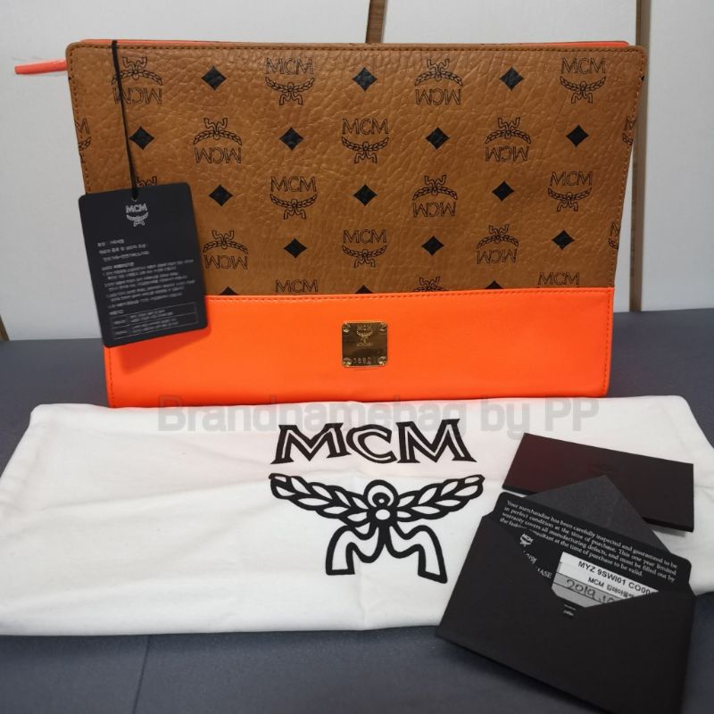 New mcm ของแท้ มือ1 ขนาด 11.5 นิ้ว สูง 8นิ้ว อปก.ครบ | Shopee Thailand