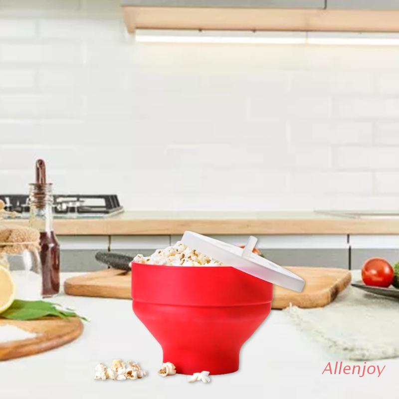JOY Microwave Silicone Popcorn Popper Bowl with Lid Handle Collapsible ...