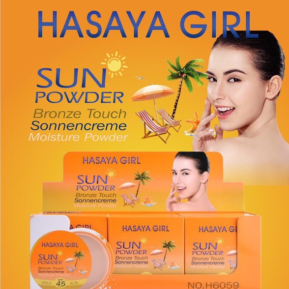 H6059 แป้งพัฟกันแดด HASAYA GIRL SUN POWDER SPF 45++คุมมัน แป้งพัฟพกพา พร้อมส่งในไทย สั่งเลย ...