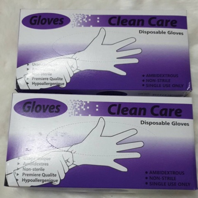 พร้อมส่ง-Clean care ถุงมือแพทย์ไม่มีแป้ง กล่อง 100 ชิ้น | Shopee Thailand