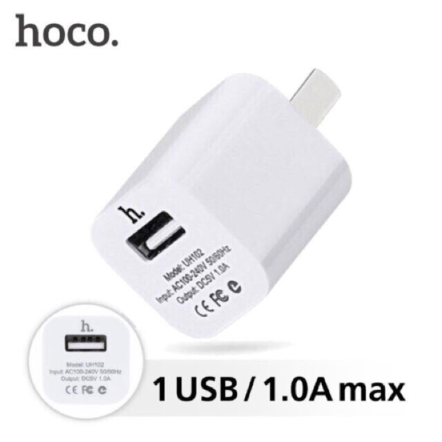 หัวชาร์จ HOCO UH102 🔌แท้100% เปอร์เซ็นต์ 1 USB 1แอมป์ | Shopee Thailand