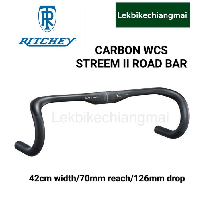 RITCHEY CARBON WCS STREEM IIแฮนด์ จักรยานเสือหมอบ Ritchey WCS Carbon Streem II Road 31.8 42cm ...