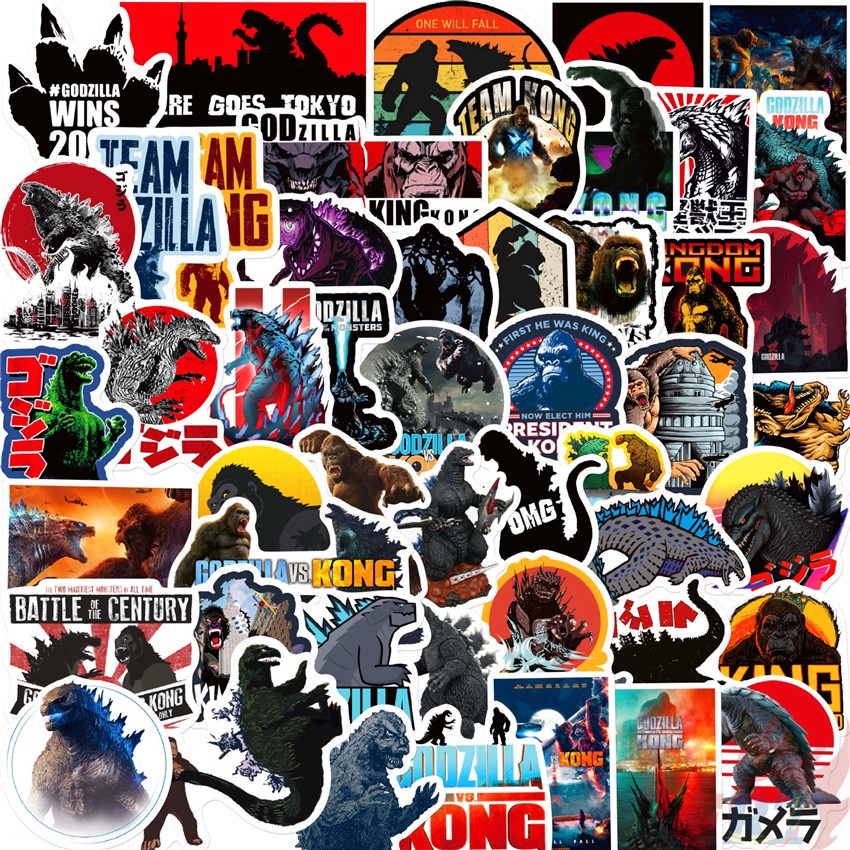 King Kong vs. Godzilla Series 01 Stickers 50Pcs/Set DIY Fashion ...