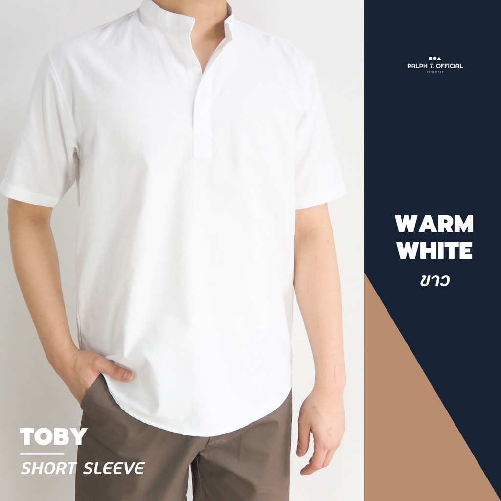 เสื้อเชิ้ตแขนสั้นผู้ชาย TOBY SHORT - RALPH T เสื้อเชิ้ตผู้ชาย คอจีน แขน ...