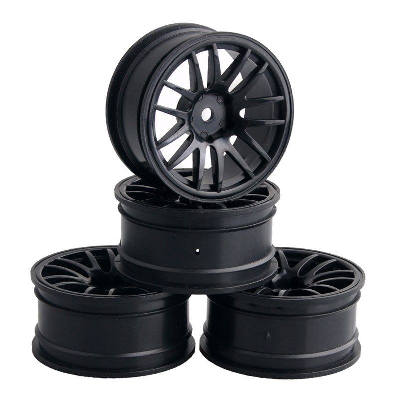 4x RC Plastic Wheel Rim offset 3mm For HSP HPI 1:10 On-Road Car Tires ...