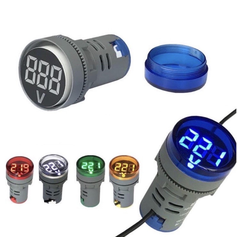 Volt meter 22mm LED Digital Display 220VAC | Shopee Thailand