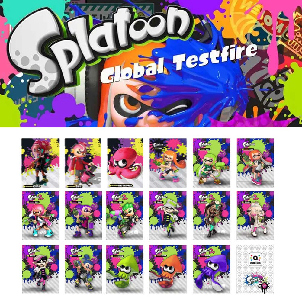17pcs Splatoon amiibo cards 1-3 universal SWITCH game props costumes ...
