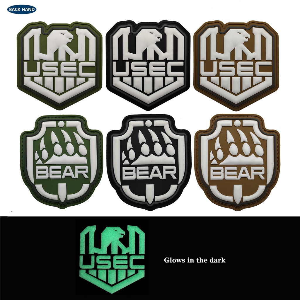 USEC BEAR อาร์มตีนตุ๊กแก อาร์มติดเสื้อ อาร์มแผ่นพีวีซีปั๊มลายนูนสามดีคมชัดเจนคุณภาพสูง | Shopee ...