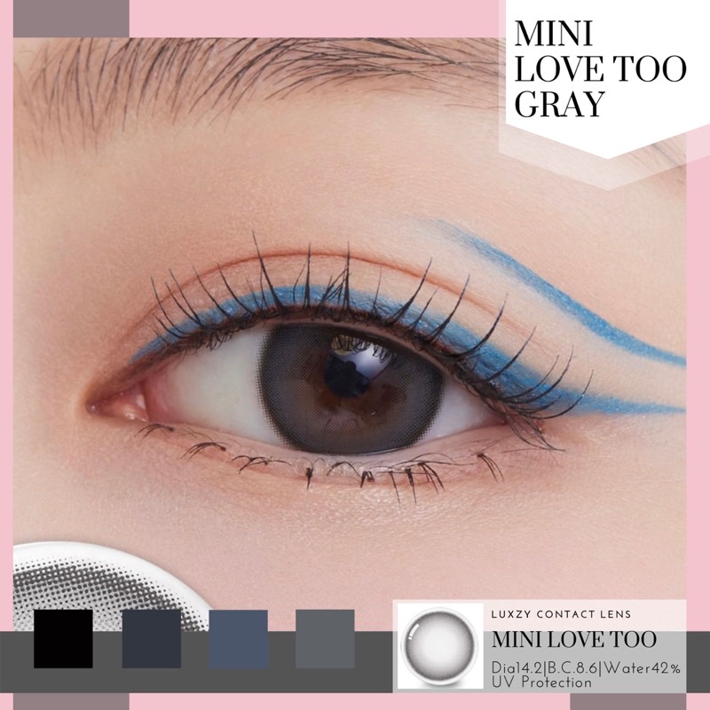 Luxzy lens Mini Love Too Gray ค่าสายตา 0.00-1000 | Shopee Thailand