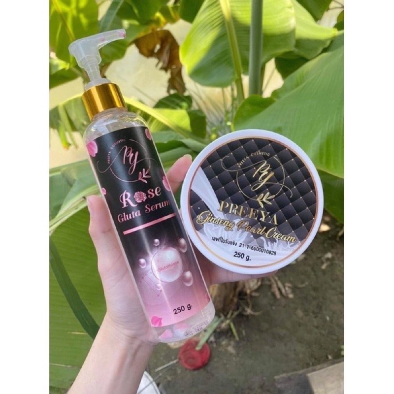 โรสกลูต้า Rose Gluta Serum & Ginseng Pearl Cream เมจิกงานไทย | Shopee ...