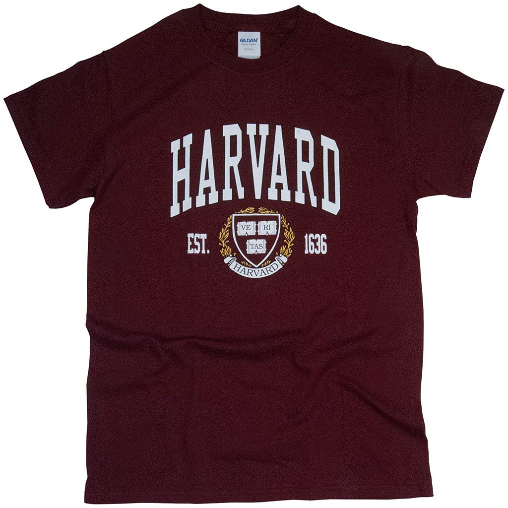 เสื้อยืดลายกราฟฟิก Harvard University | Shopee Thailand