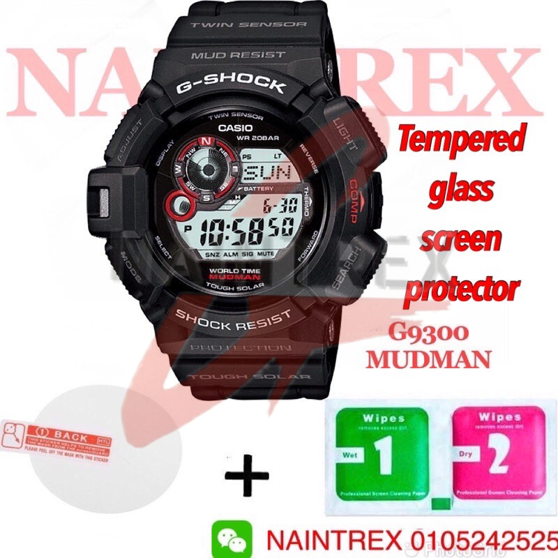 กระจกนิรภัยกันรอยหน้าจอ LCD สําหรับ Casio G9300 MODEL G-Shock G-9300 ...