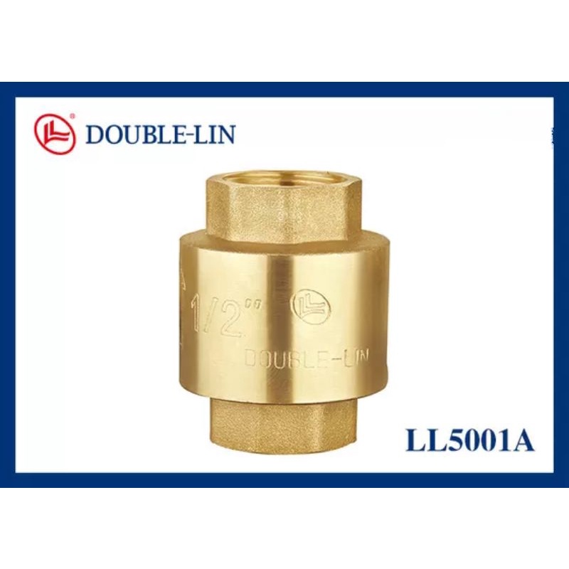 Double-Lin เช็ควาล์วแนวตั้งแบบสปริง เช็ควาล์วสปริง ขนาด 1/2'' - 1 ...