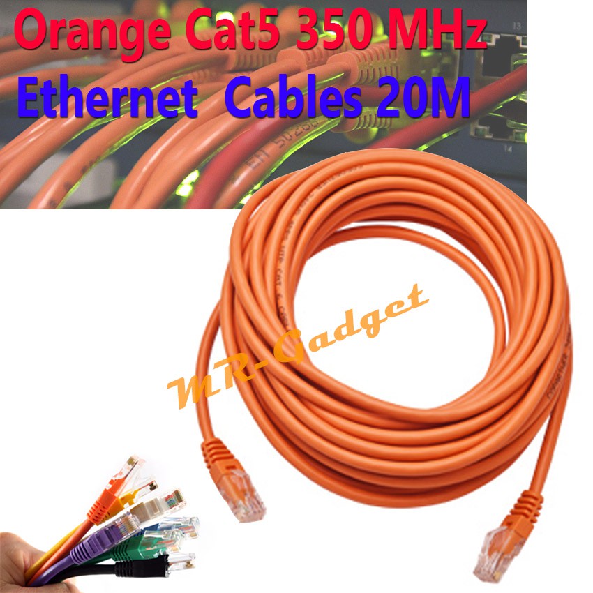 MR-GADGET สายแลน สายแลนสำเร็จรูป เข้าหัวสำเร็จรูป LAN Cable UTP CAT5 20M | Shopee Thailand