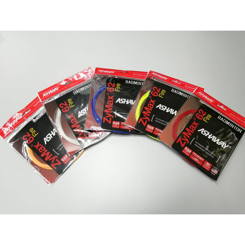 ไฟ Ashaway Zymax62 (0.62mm.) รักษาสายแบดมินตันความตึงเครียด | Shopee ...