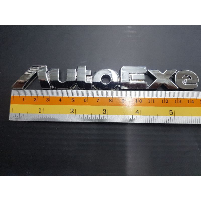Logo AutoExe สีโครเมียม 14.5 cm | Shopee Thailand