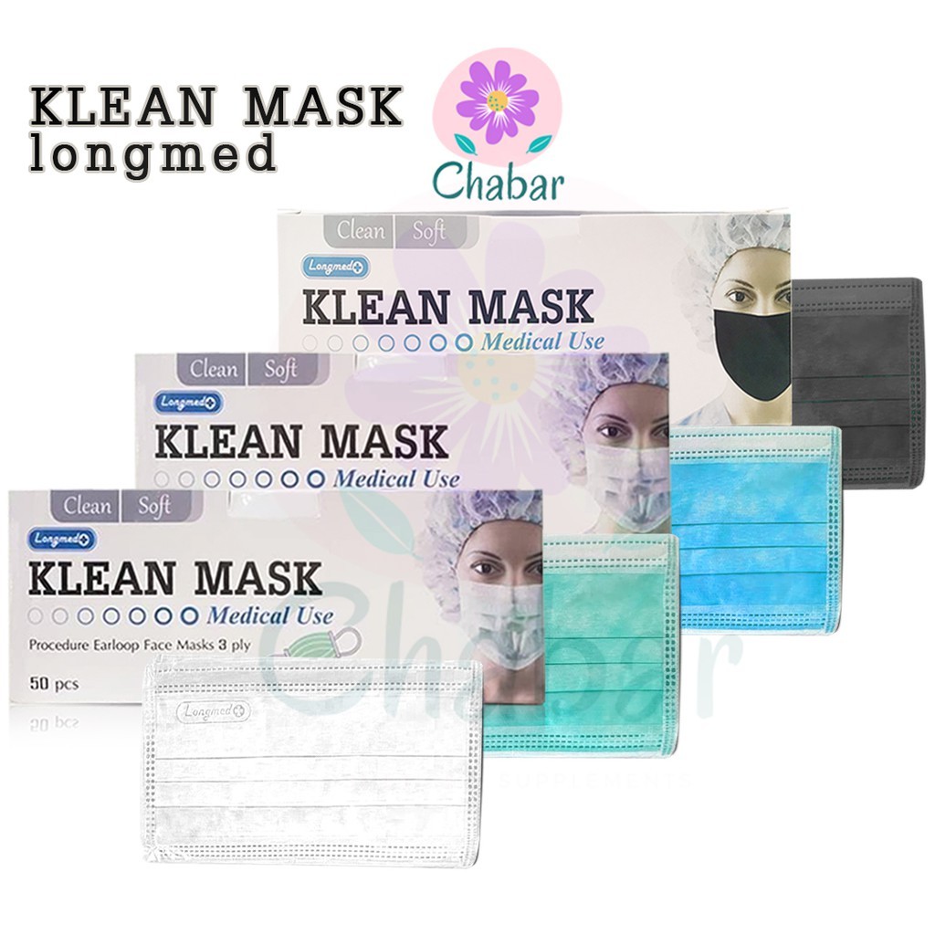 หน้ากากอนามัย ทางการแพทย์ KLEAN MASK 3ชั้น สีเขียว Kleanmask Longmed ...