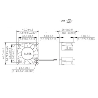 Fan พัดลม พัดลมระบายความร้อน 1.5 นิ้ว 12V 0.60A ยี่ห้อ Delta รุ่น ...