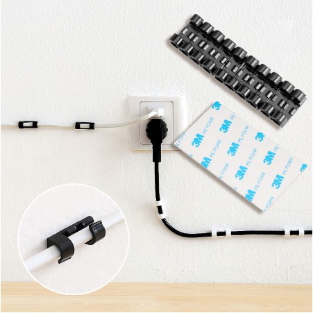 Cable Management Organizer Desk and Workstation Clips Cable Management ...